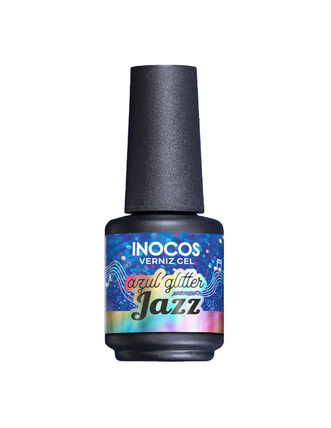 Verniz Gel Azul Glitter Jazz 15ml Festival De Ver o INOCOS Verniz Gel Azul Glitter Jazz 15ml Festival De Ver o INOCOS